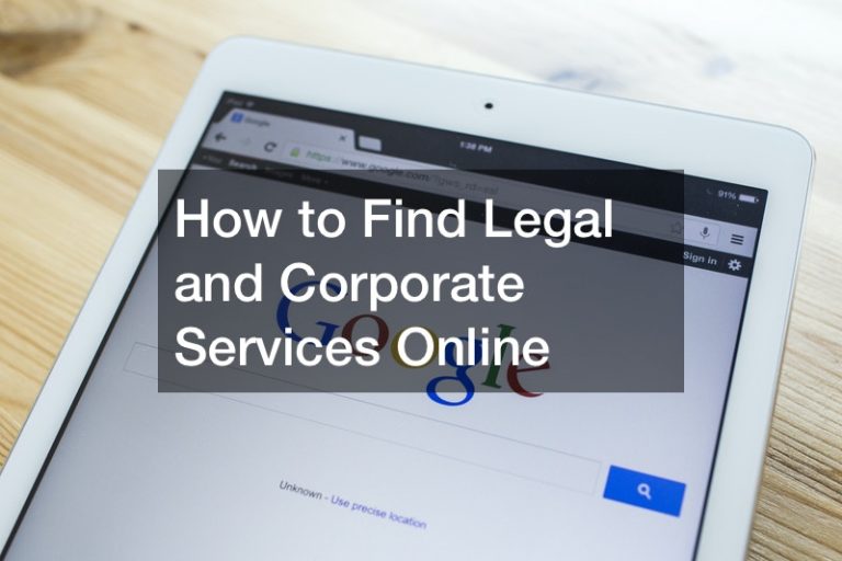 How to Find Legal and Corporate Services Online - My Free Legal Services